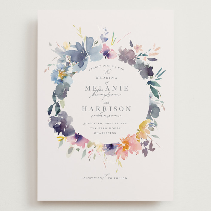 Cheerful Bouquet Grand Wedding Invitations by Lori Wemple | Minted