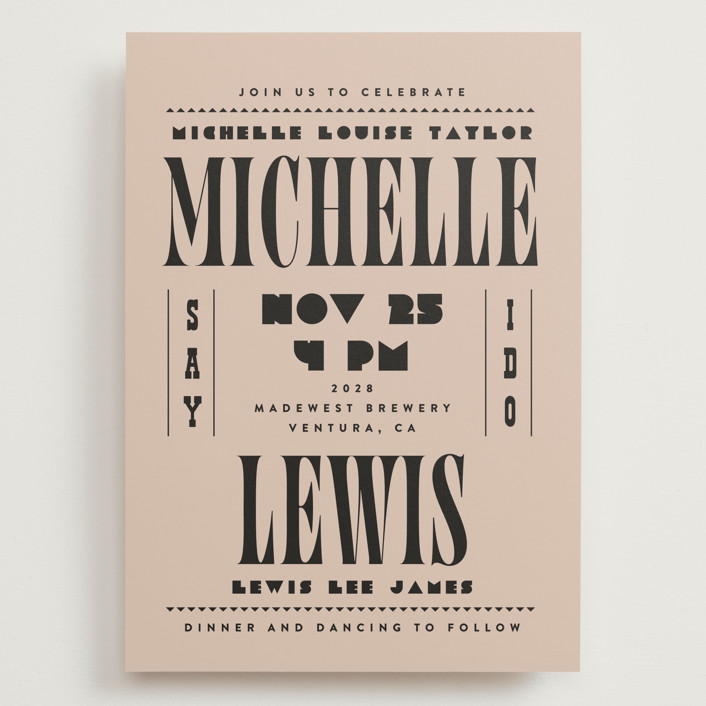Bold Stack Grand Wedding Invitations by Alethea and Ruth | Minted