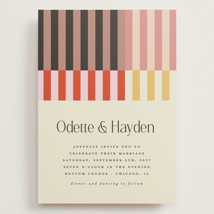 Quilted Grid Grand Wedding Invitations by Morgan Kendall | Minted
