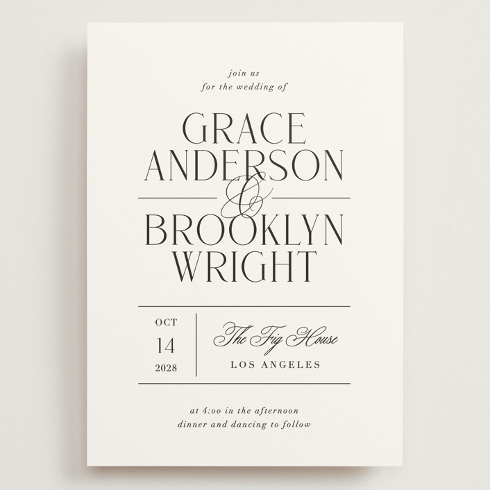 Grand Scale Grand Wedding Invitations by Olivia Raufman | Minted