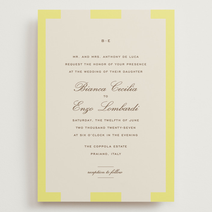 Campania Grand Wedding Invitations by Megan Davis | Minted