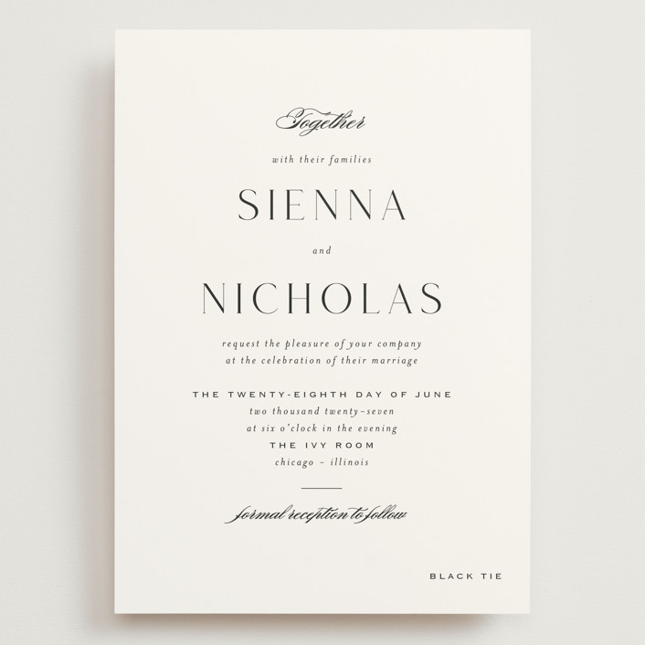 More Than Words Grand Wedding Invitations by Design Lotus | Minted
