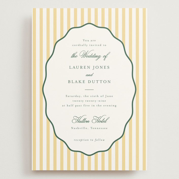 Curved Frame Grand Wedding Invitations by Emily Betts | Minted
