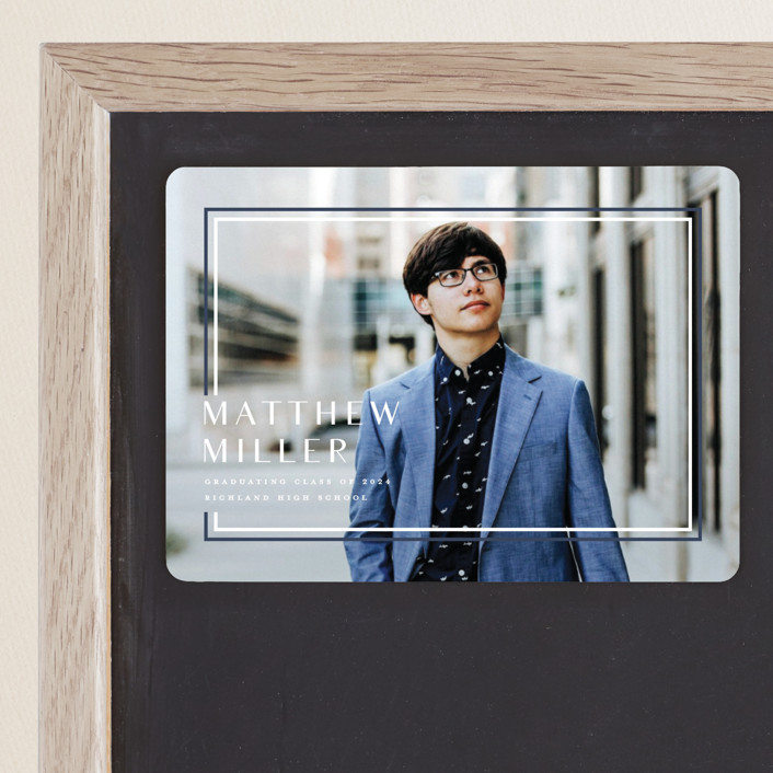 Borderline Graduation Announcement Magnets by Lauren Chism | Minted