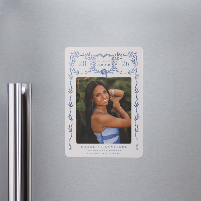 Grad Crest Graduation Announcement Magnets by Petra Kern | Minted