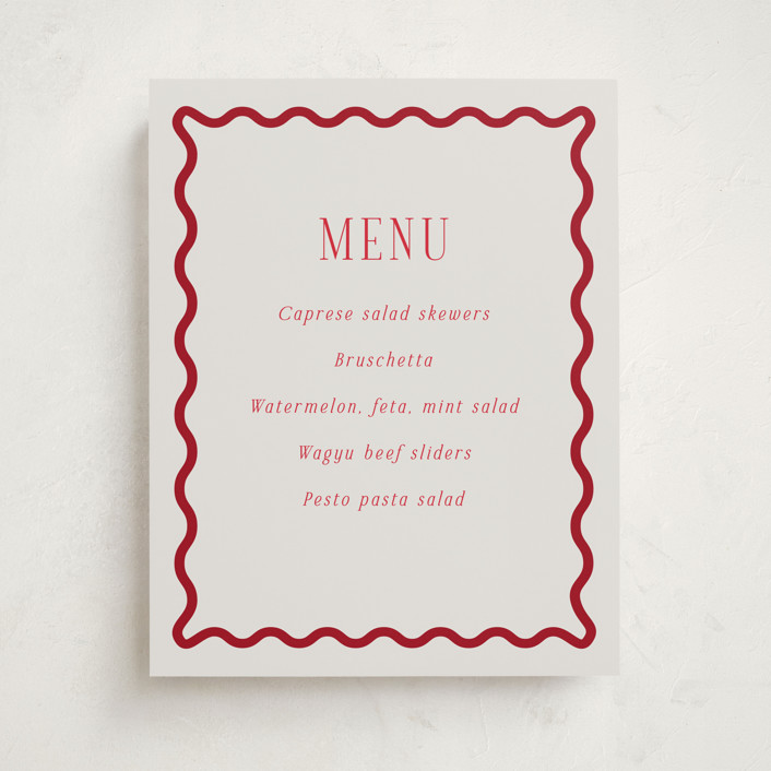 Fun Border Frame Graduation Menu Signs by Jackie Crawford | Minted