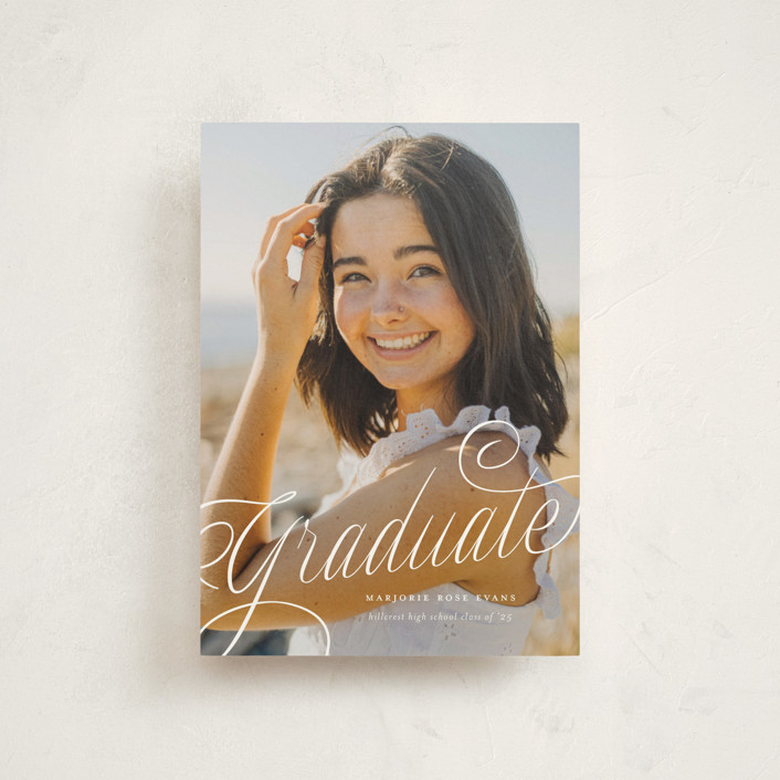 Swooping Graduation Announcement Postcards by Carmia Jordaan | Minted