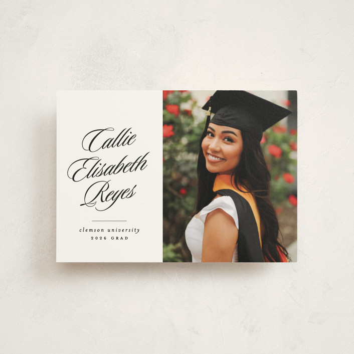 Most Classic Graduation Announcement Postcards by Lea Delaveris | Minted