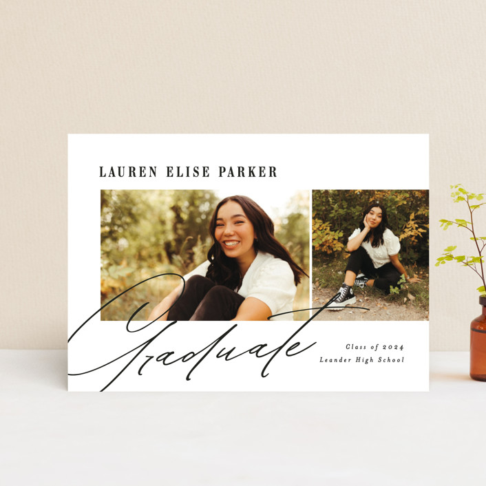 Photo Duo Graduation Announcement Postcards by Jessica Corliss | Minted
