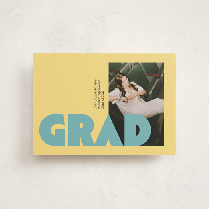 Bold Baddie Graduation Announcement Postcards by Claire | Minted