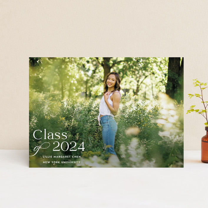 Classical Grad Graduation Announcement Postcards by Megan Davis | Minted