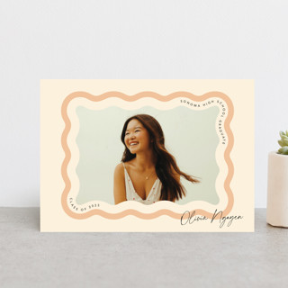 Wavy Graduation Announcement Postcards by Robert a... | Minted
