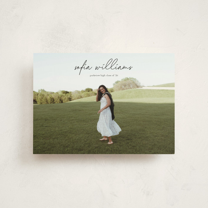 high script Graduation Announcement Postcards by Eric Ransom | Minted