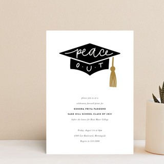 peace out Graduation Announcement Postcards by Up ... | Minted
