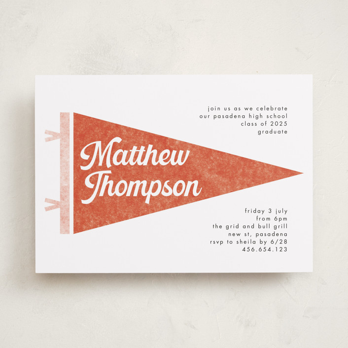 Pennant Party Graduation Party Invitations by Catherine Culvenor | Minted