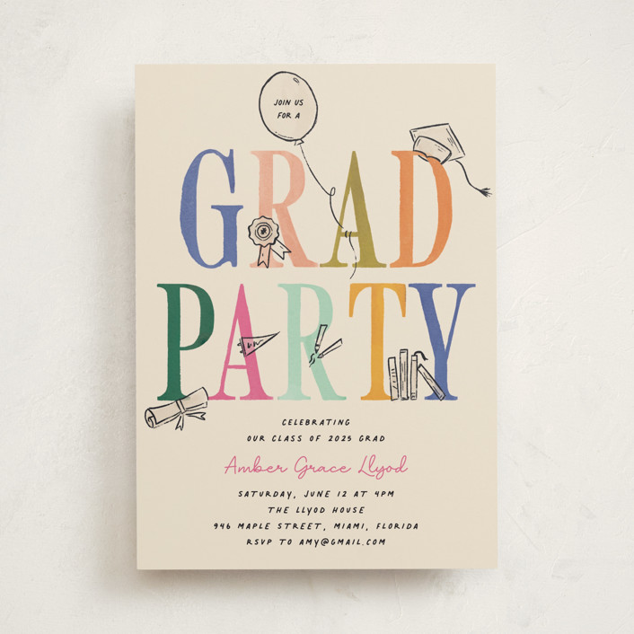 Iconic Graduation Party Invitations by Vera Lim | Minted