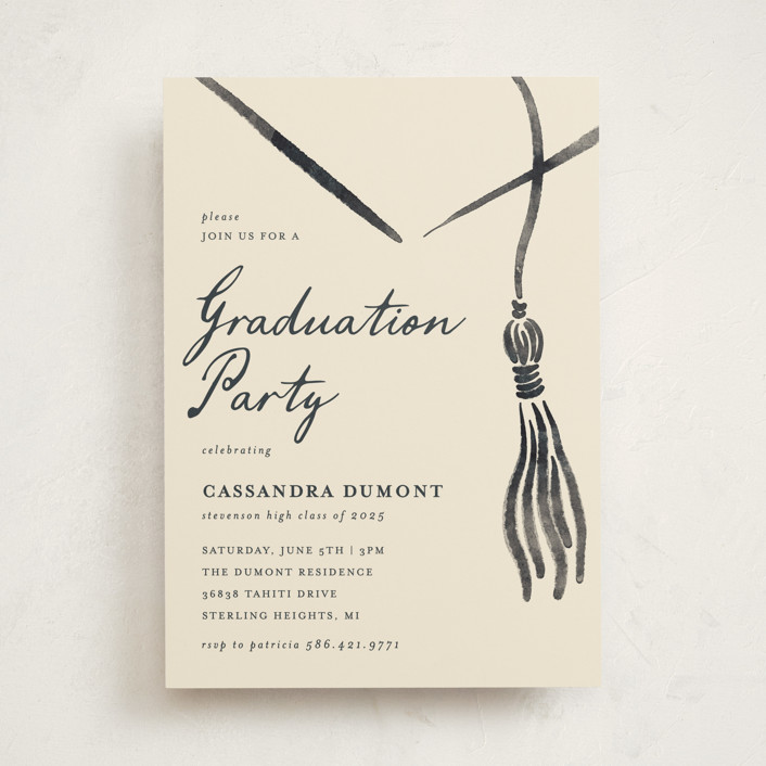 Inked Graduation Party Invitations by Jamie Alexander | Minted