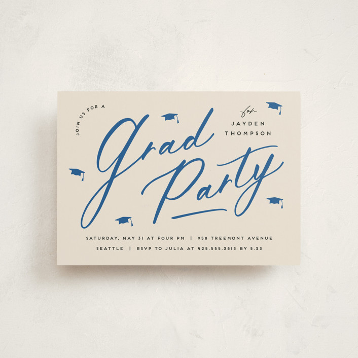 Celebrate the Grad Graduation Party Invitation Postcards by Louise Kay ...