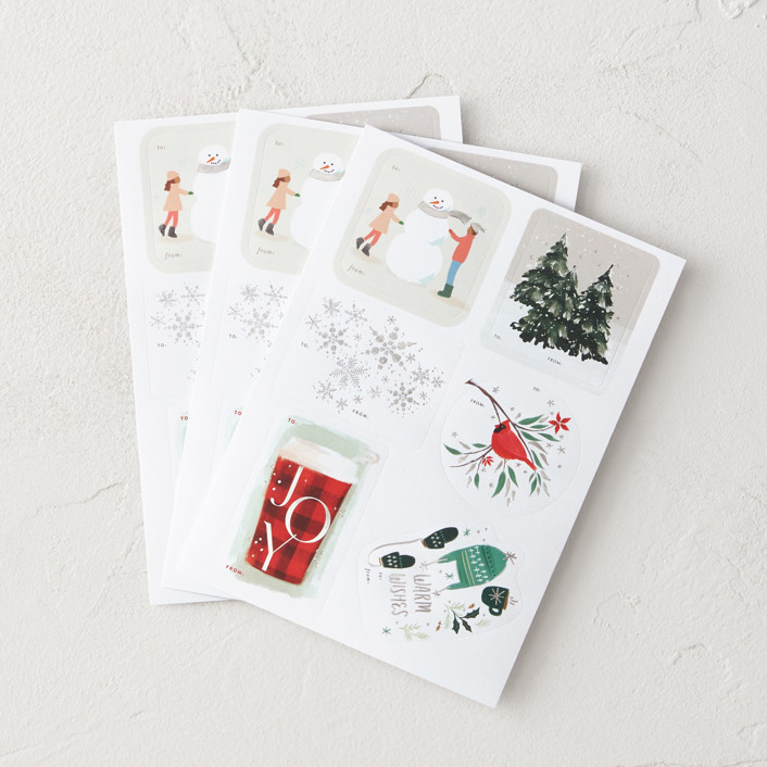 Winter Cheer Gift Stickers by Multiple Artists | Minted