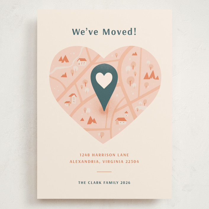 Heart Map Grand Valentine's Day Cards by Heather Francisco | Minted