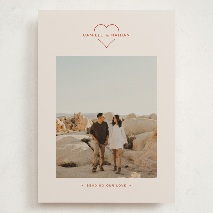 Simple Heart Grand Valentine's Day Cards by Ekko Studio | Minted