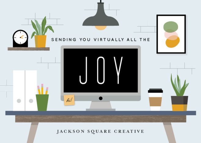 Virtual Joy Business Holiday Cards by Annie Holmquist | Minted