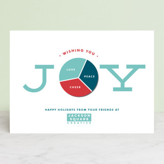 Joy Pie Chart Business Holiday Cards by Shirley Li... | Minted