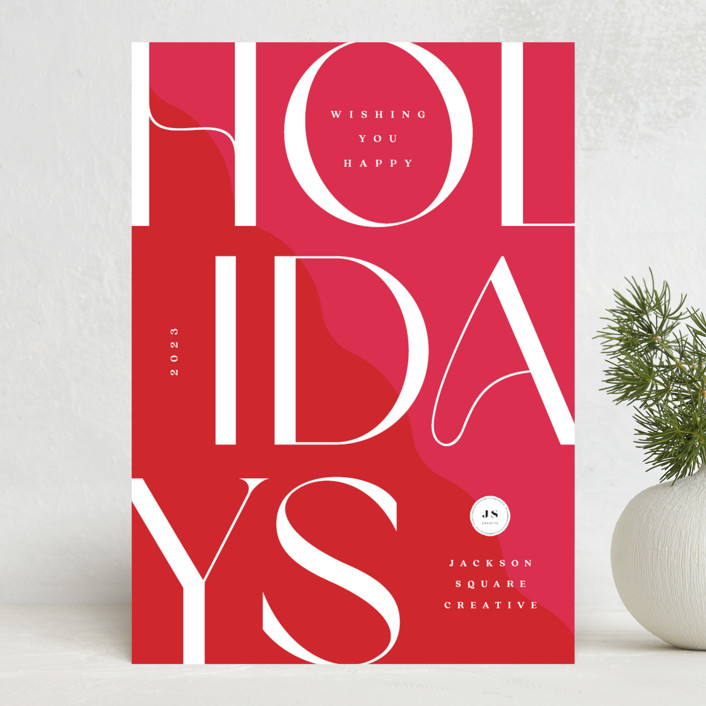 Festive Holiday Business Holiday Cards by Louise Kay | Minted