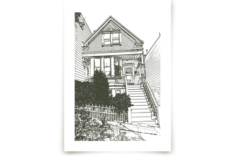 House: Portrait White Border Custom Print Custom & Commissioned Art by ...