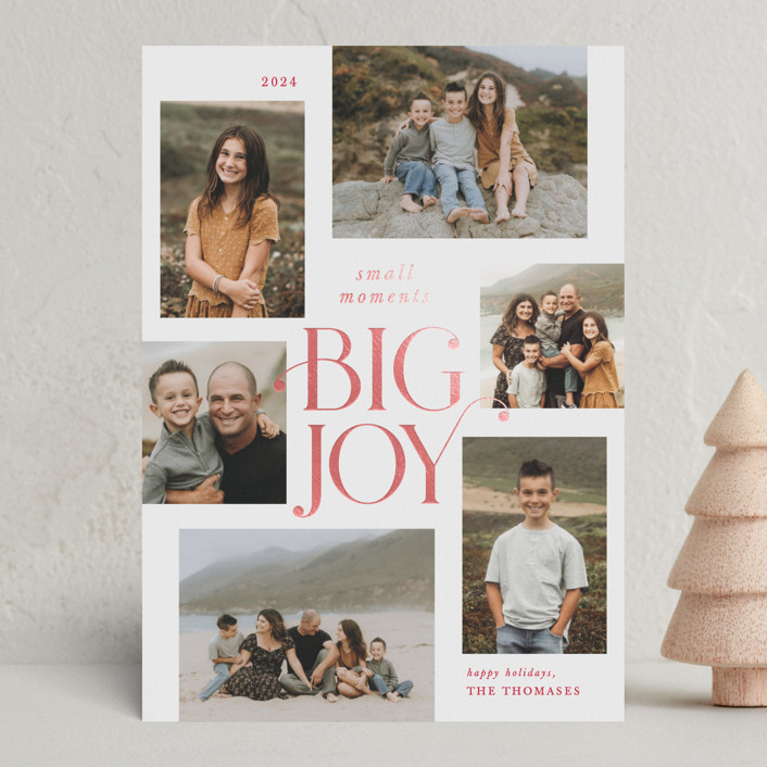 Small Moments Big Joy Foil-Pressed Holiday Cards by Kate Ahn | Minted