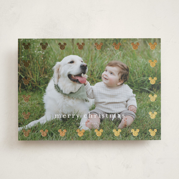 Mickey frame Foil-Pressed Holiday Cards by Stacey Meacham | Minted