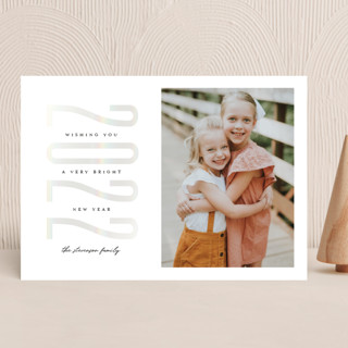 Stacked Year Gloss-Press Holiday Cards® by Jessic... | Minted