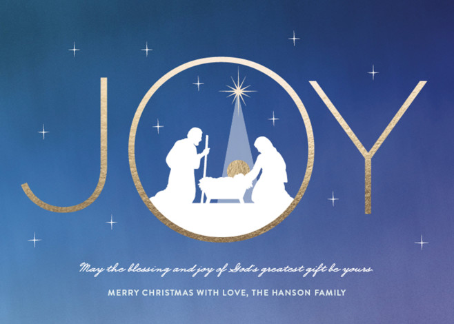 Joy Blessings Holiday Cards by Nam Bourassa | Minted
