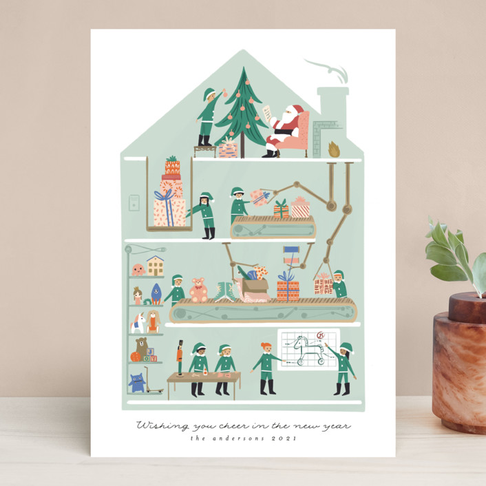 Santa and The Techie Elves Holiday Cards by Grae | Minted