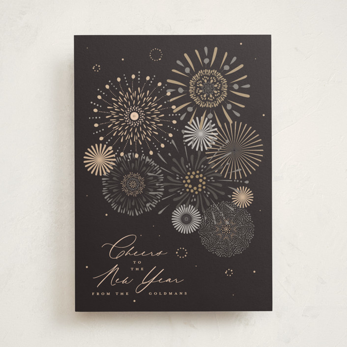 fancy fireworks Holiday Cards by Kamala Nahas | Minted