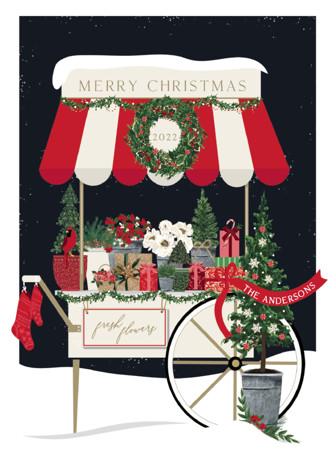 Christmas Cart Holiday Cards by Susan Moyal | Minted
