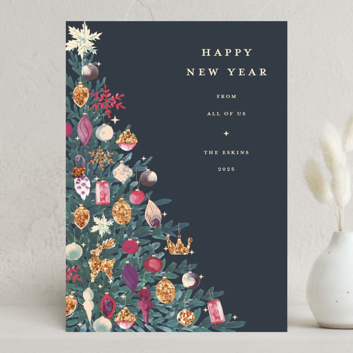Ornament Tree Holiday Cards by Teju Reval | Minted