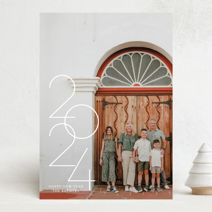 Stacked date New Year Photo Cards by Erin Deegan | Minted