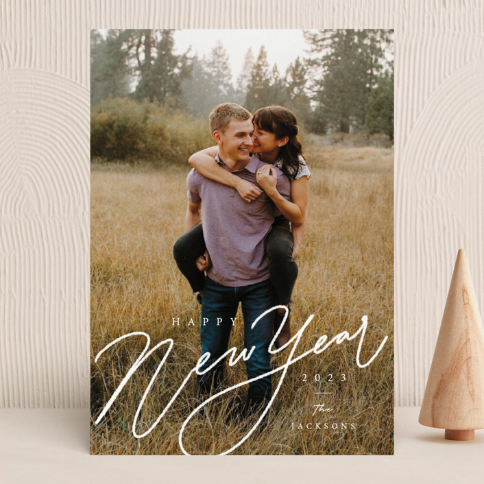 Chalk Lettering New Year Photo Cards by Adelyn T. | Minted