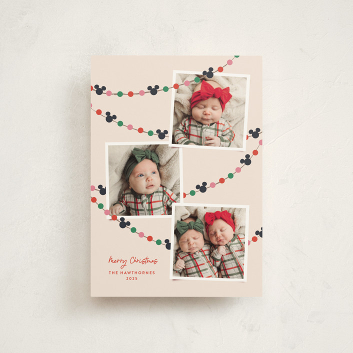 Disney's Mickey Mouse Garland Holiday Postcards by Annie Holmquist | Minted