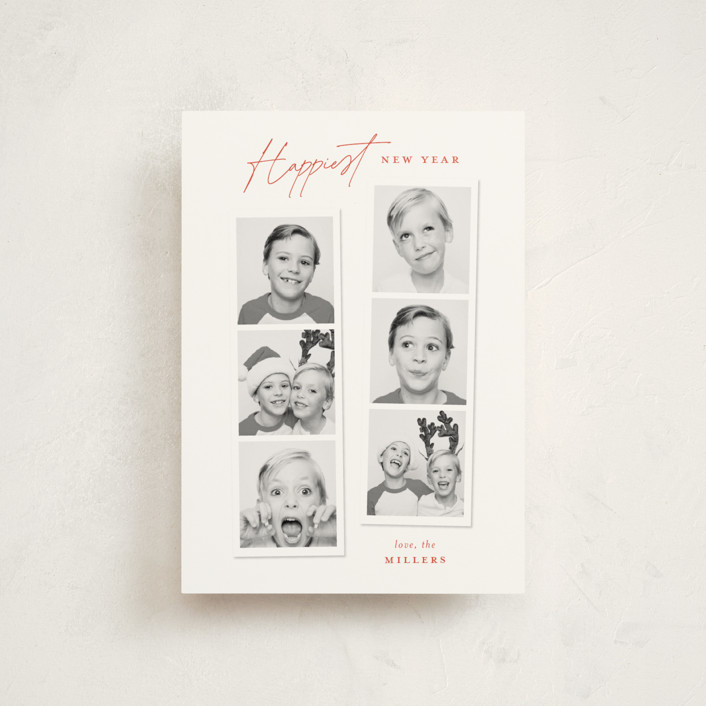 joyful photo strips Holiday Postcards by Sarah Curry | Minted