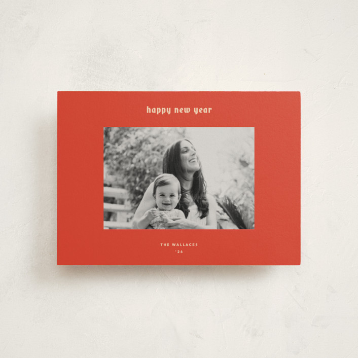 hued mat Holiday Postcards by Carrie Moradi | Minted