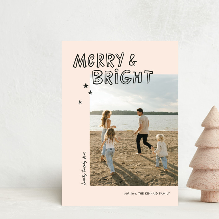 Hand Lettered Love Holiday Postcards by Ampersand Design Studio | Minted