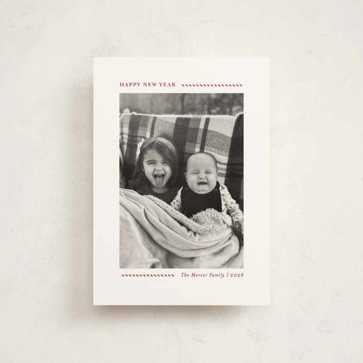Candy Cane Lines Holiday Postcards by Allison Orszak | Minted