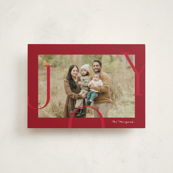 Joy Border Holiday Postcards by Brianne Larsen | Minted