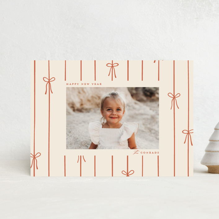 lines of bows Holiday Postcards by Ellen Schlegelmilch | Minted