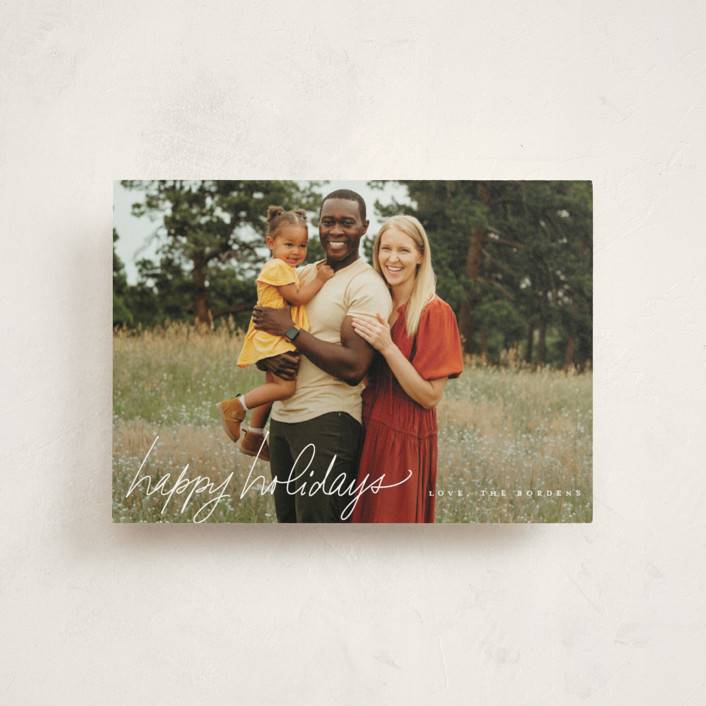 handwritten note Holiday Postcards by Up Up Creative | Minted