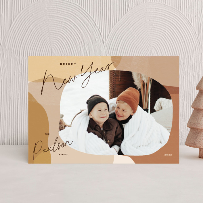Contour Holiday Postcards by Jennifer Lew | Minted