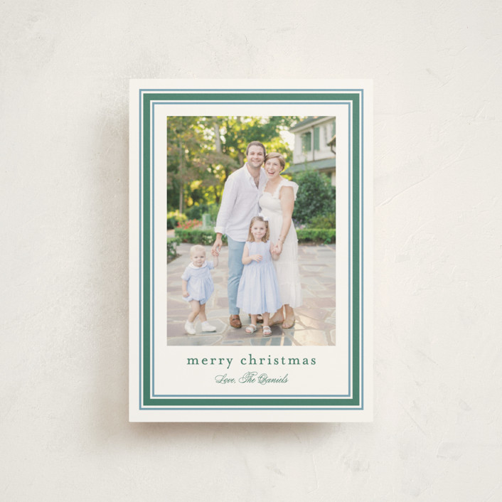 Preppy Ribbon Holiday Postcards by Carolyn MacLaren | Minted