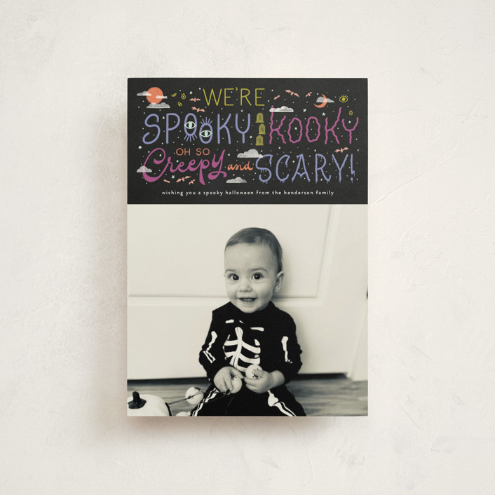 Spooky Kooky Creepy Scary Halloween Postcards by Ashley DeMeyere | Minted